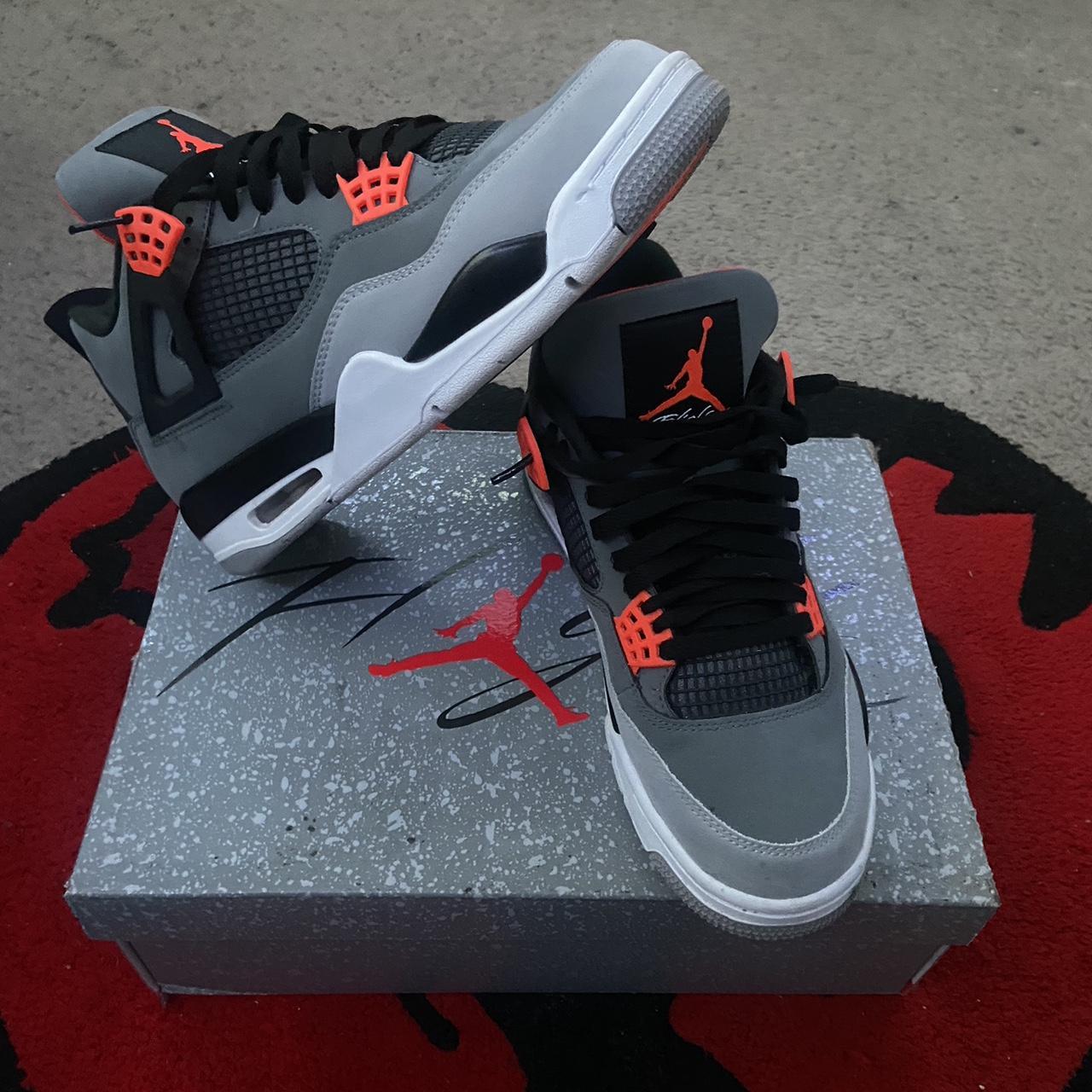 Infrared Jordan 4s Size: 9.5 Condition: Worn once - Depop