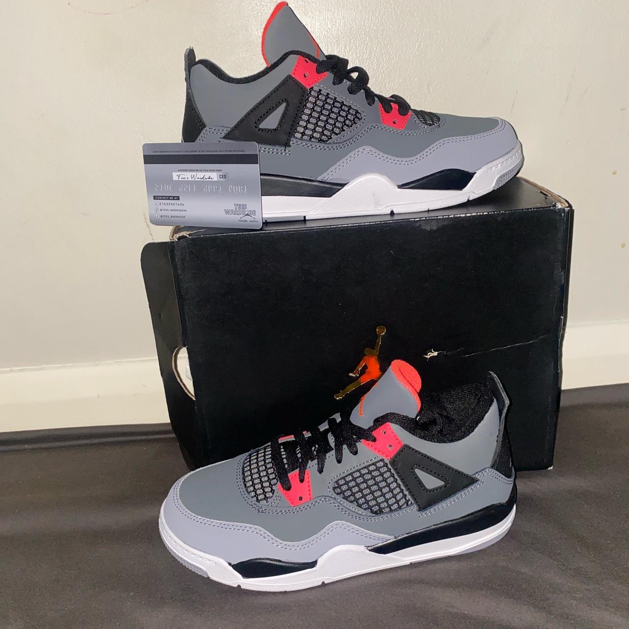 Nike Jordan 4 “ infrared Red “ Size: 2.5 Colour:... - Depop