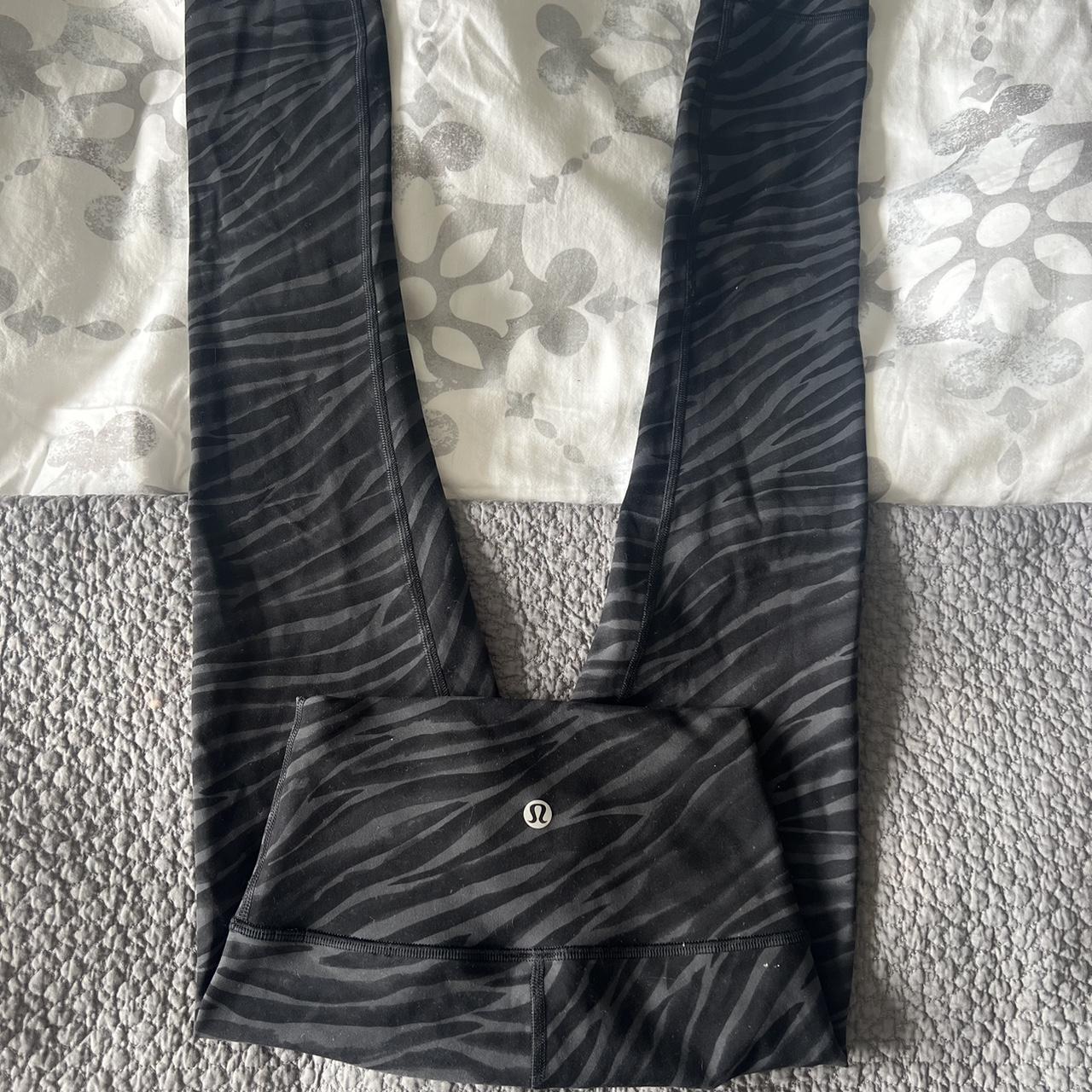 zebra print LuluLemmon full length leggings size... - Depop