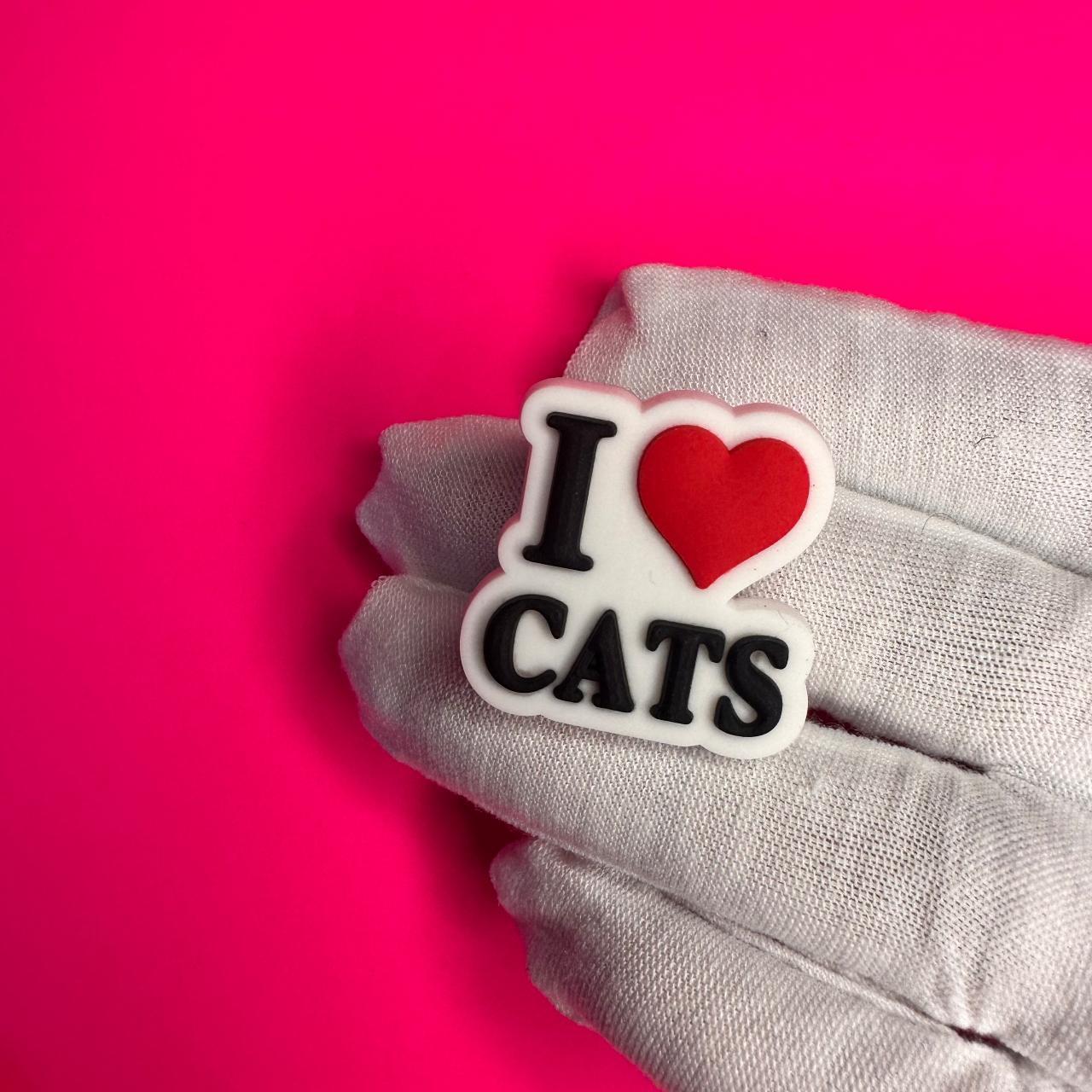 I love cats fun charms for crocs croc charms - Depop