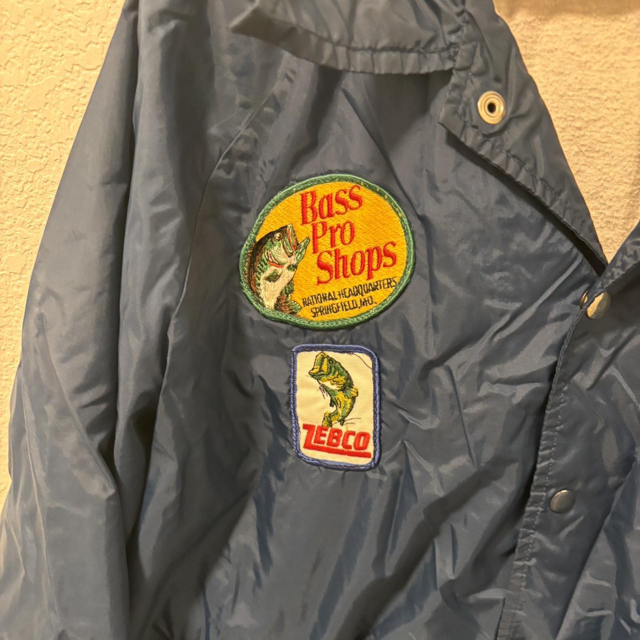Vintage Bass Pro Shop Embroided Patches Windbreaker... - Depop
