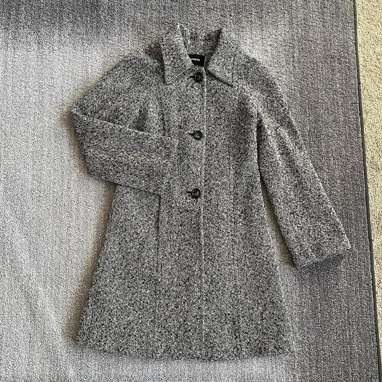 Tweed wool coat from Express with lining. Perfect... - Depop