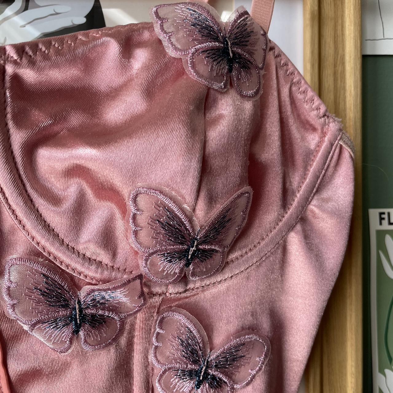 cropped pink butterfly top. worn to era’s tour!... - Depop