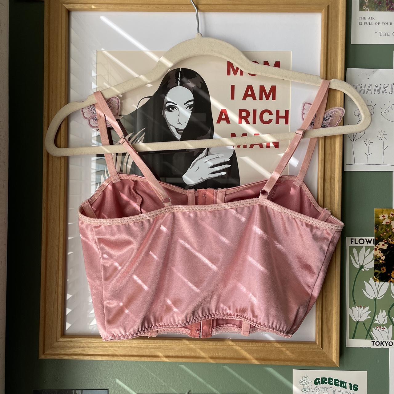 cropped pink butterfly top. worn to era’s tour!... - Depop