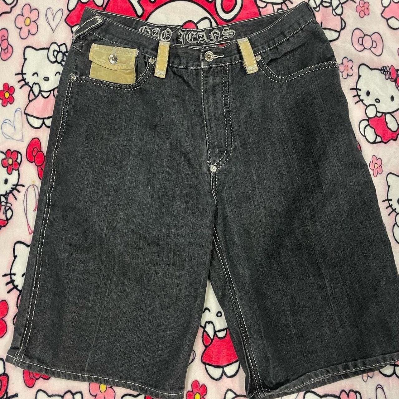 width: 40 length: 15 dragon jorts you could dye the... - Depop