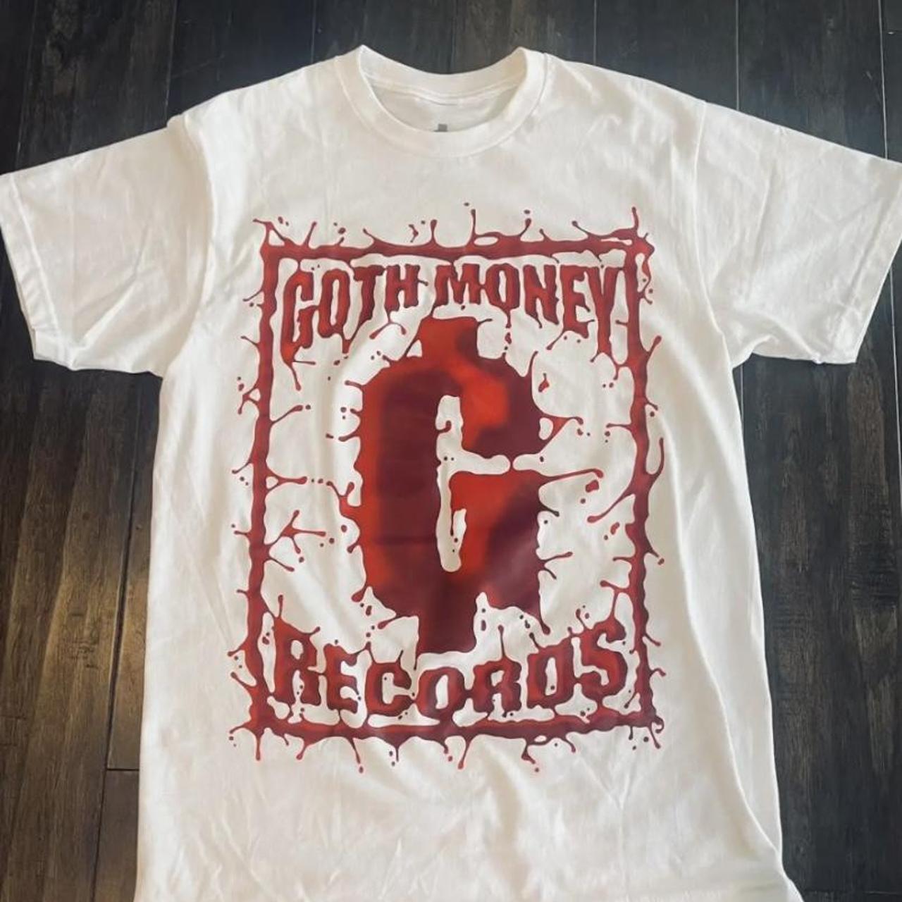 XL Black Goth Money Records “graveyard shift” T... - Depop