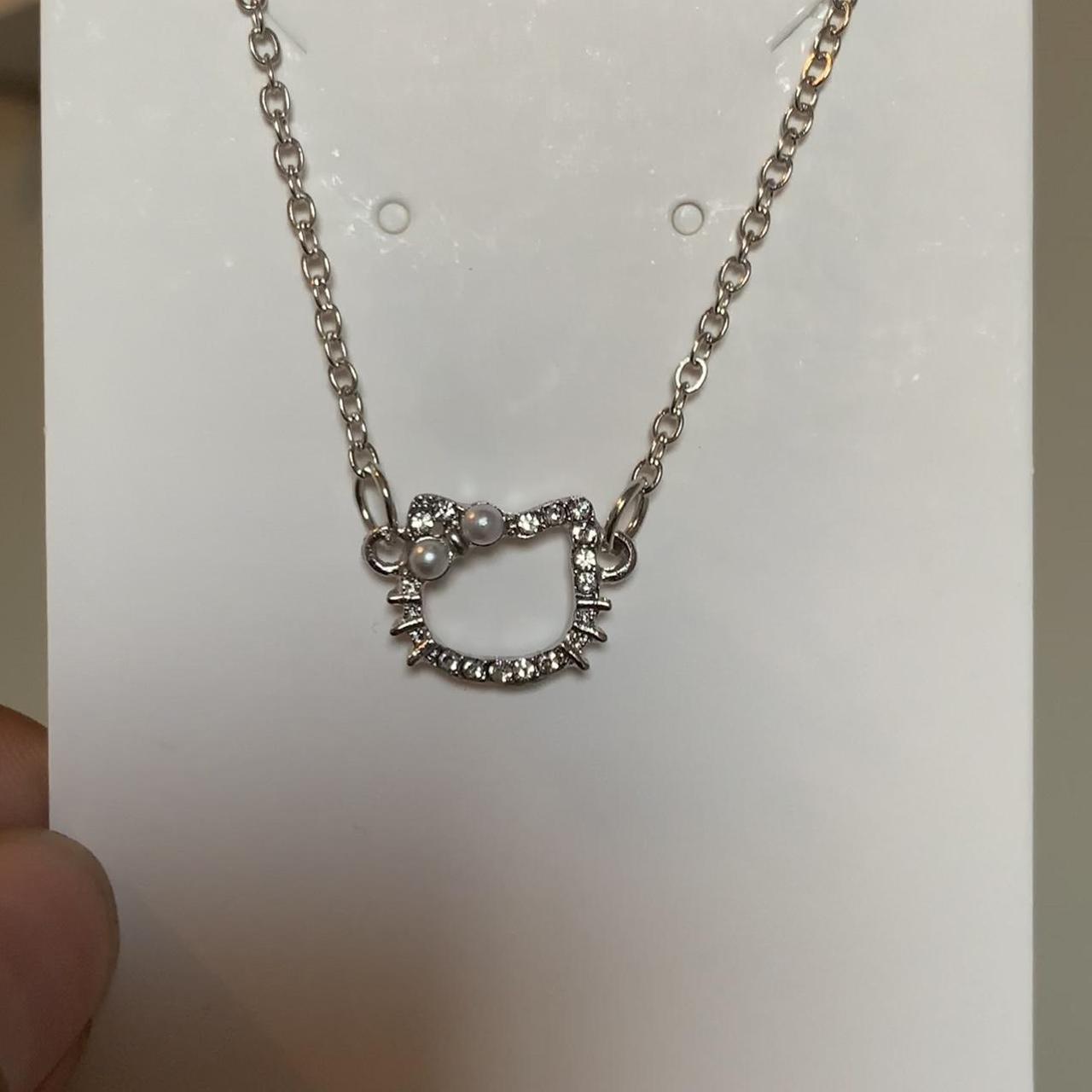 Silver hello Kitty necklace - message me if you... - Depop