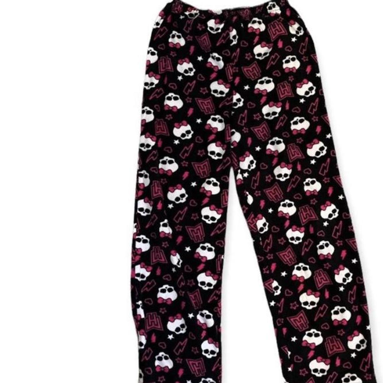 monster high y2k emo scene goth pajama pants-... - Depop