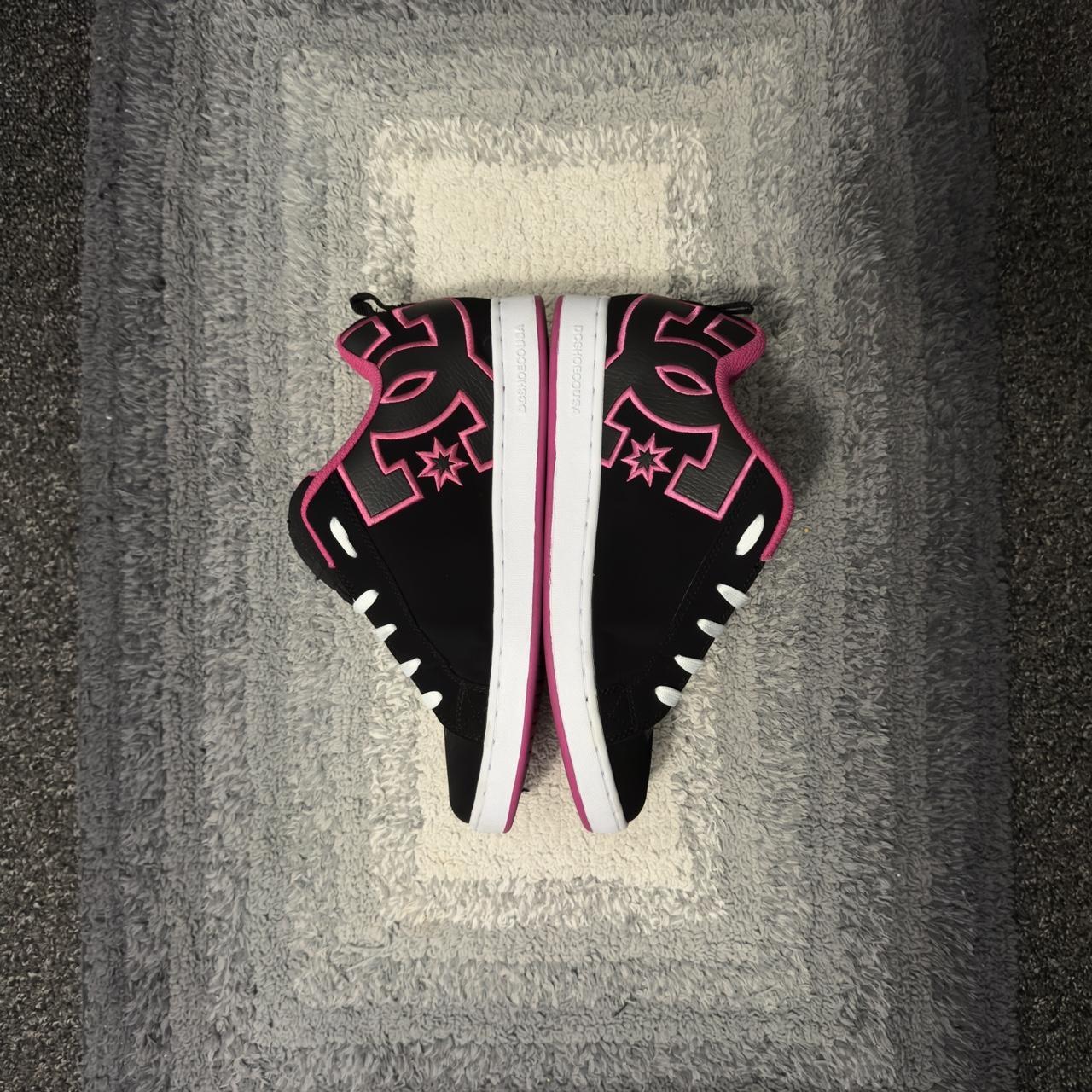 sick pink and black DCs worn once or twice, 10/10... - Depop