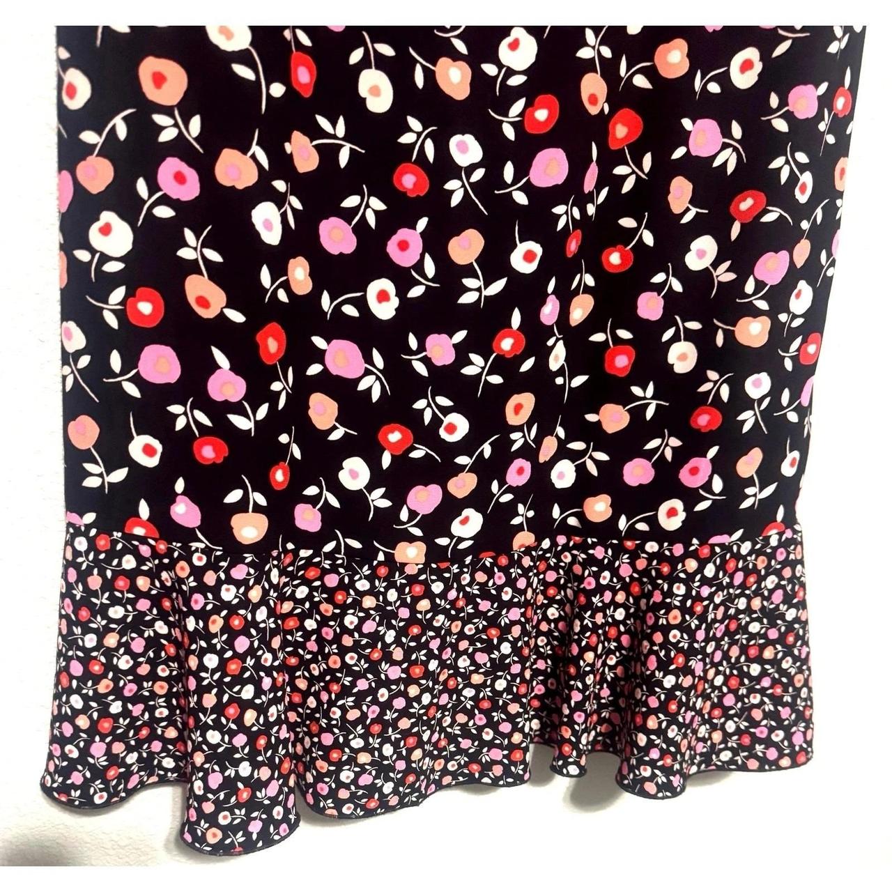 Talbots Jewel-Neck Floral Shift Midi Dress Size 8... | Depop