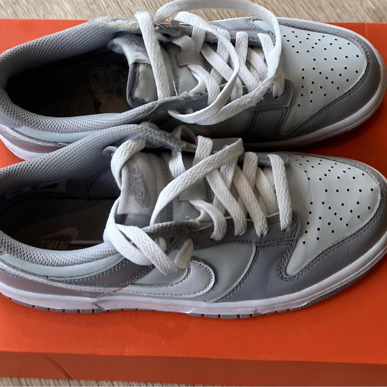 Cloud grey and white low dunks - Depop