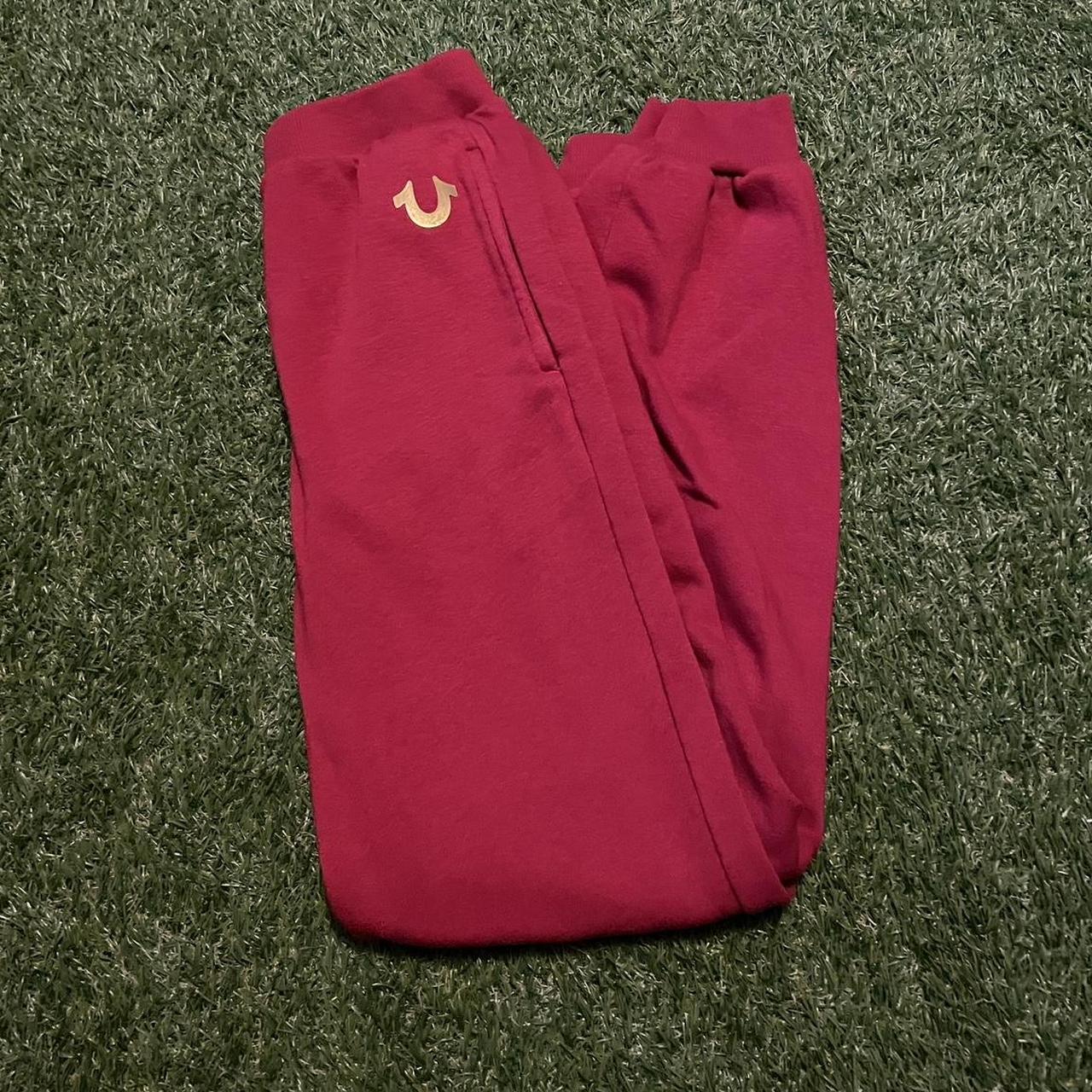 Women’s True Religion Red Sweat Pants 📐Size... - Depop