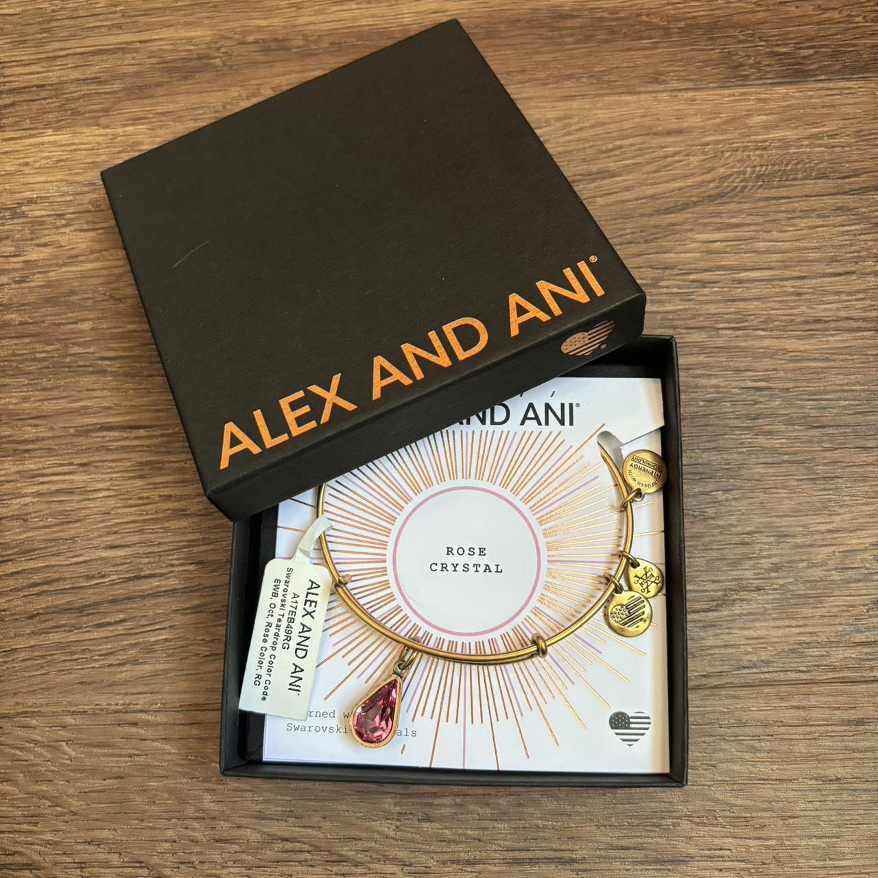 ALEX AND ANI, Rose Crystal charm bracelet - Depop