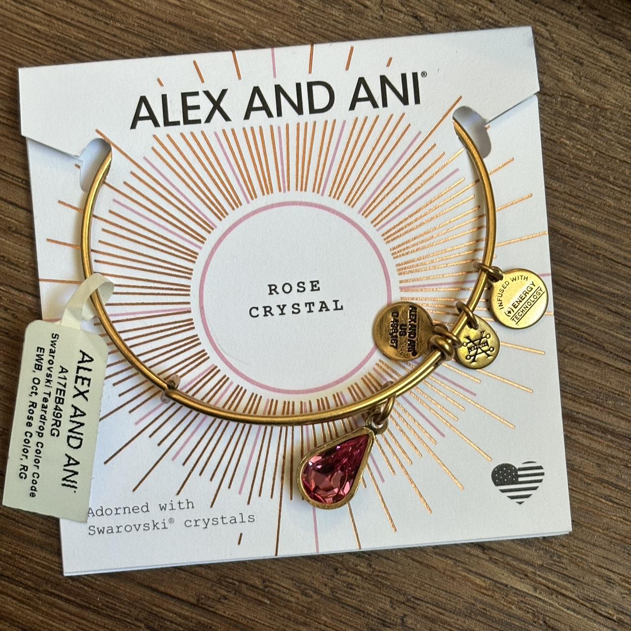 ALEX AND ANI, Rose Crystal charm bracelet - Depop