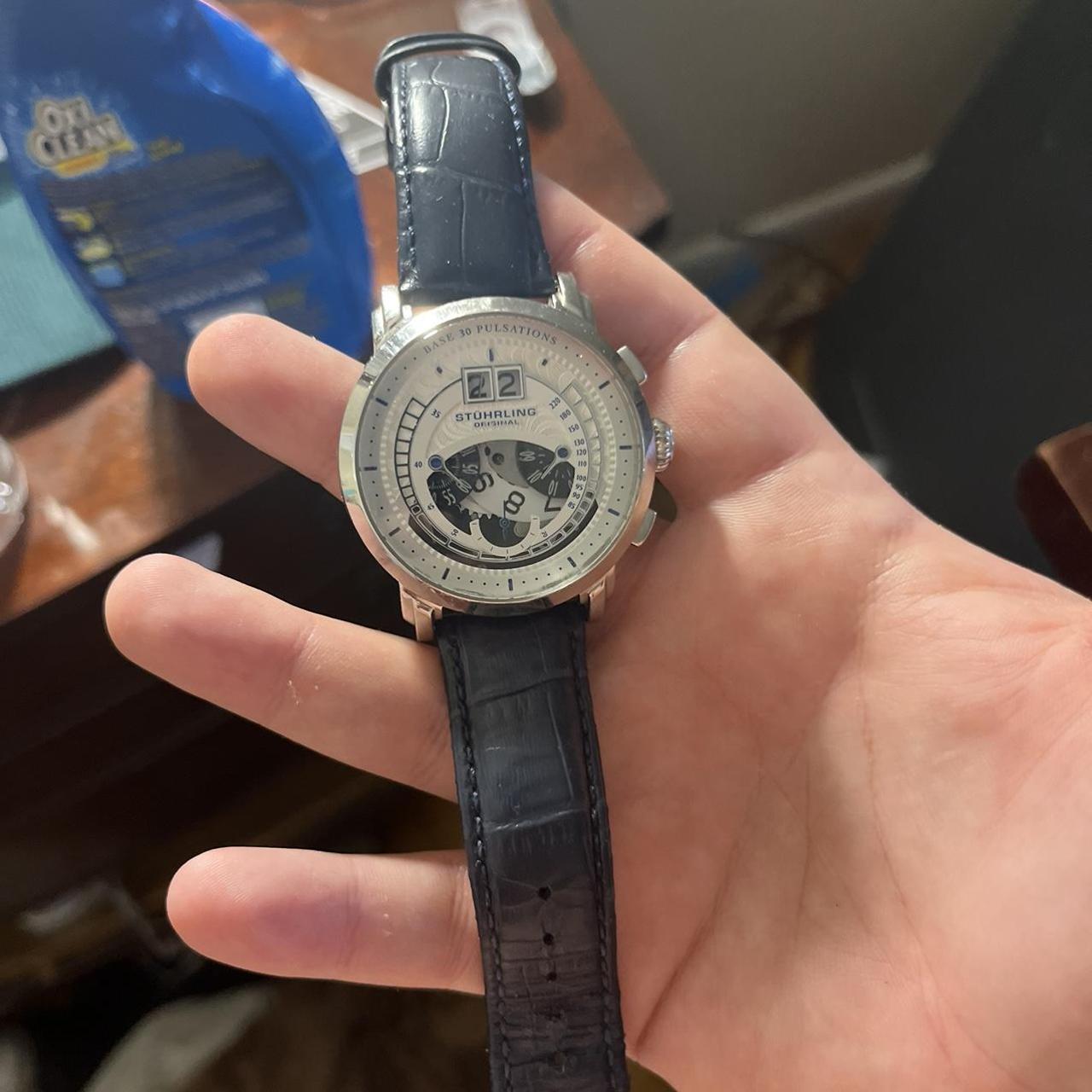 Stührling mens watch. Dial fell off so needs to be... - Depop