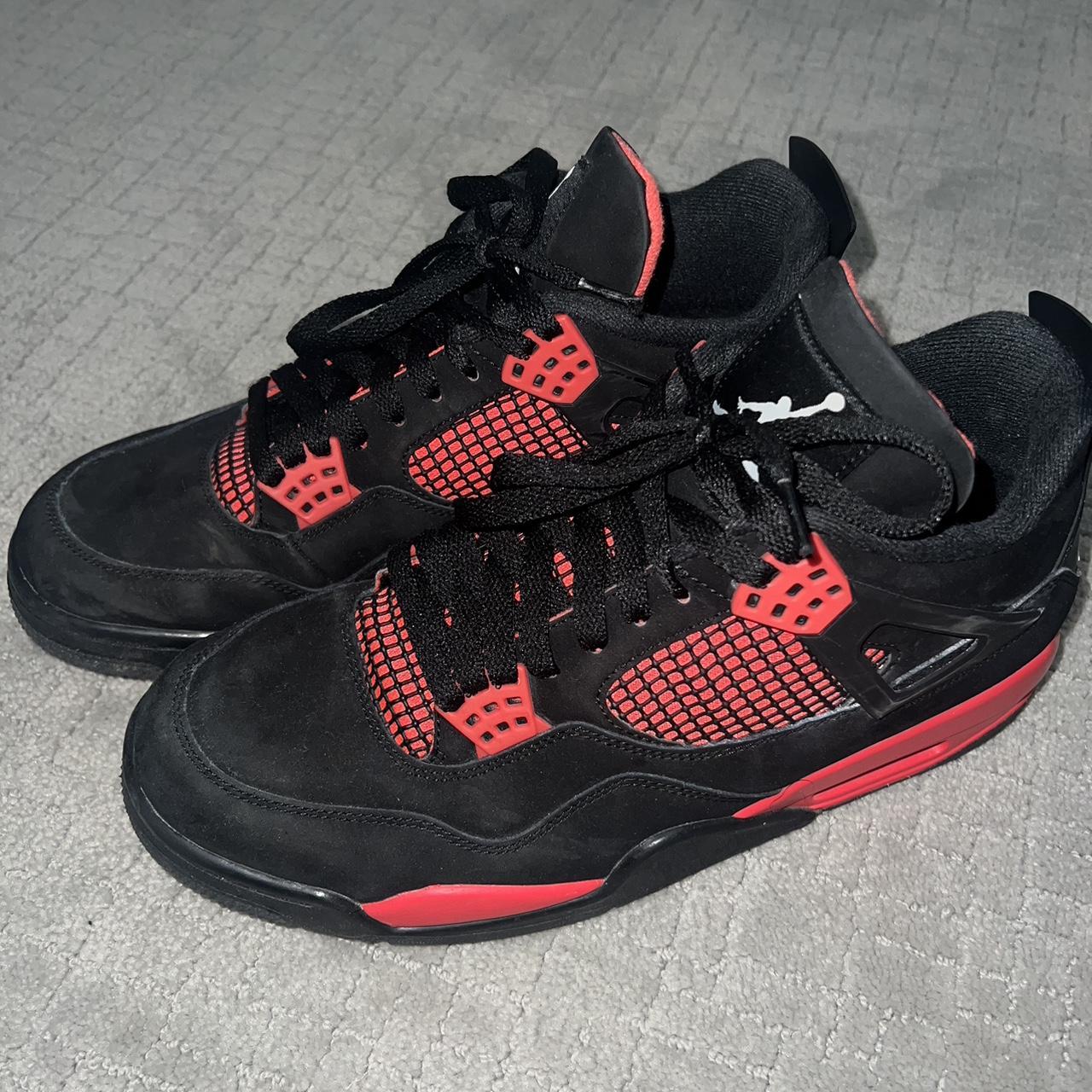 Authentic Jordan 4 Red thunders lightly used.... - Depop