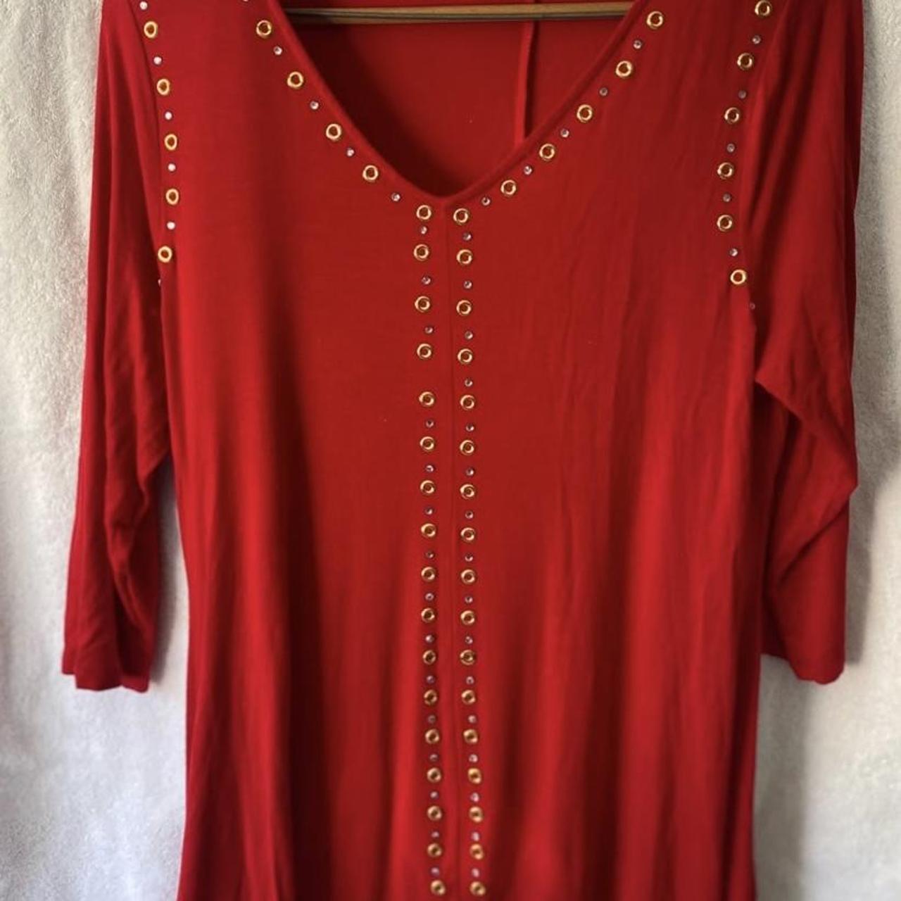 Belldini top. Embellished with grommets. Fishtail... - Depop