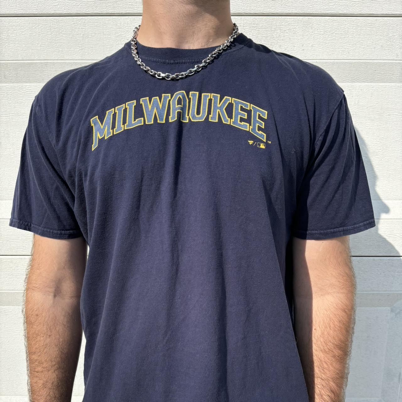 brewers color milwaukee tee no flaws dm for more... - Depop