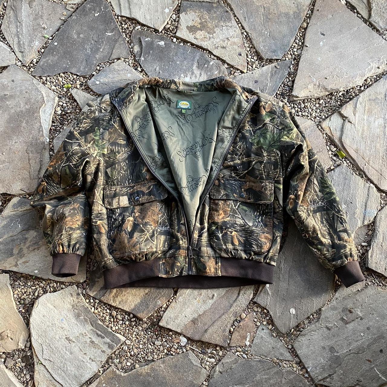 Cabelas XXL Camo Bomber Jacket Outdoor Hunting... - Depop