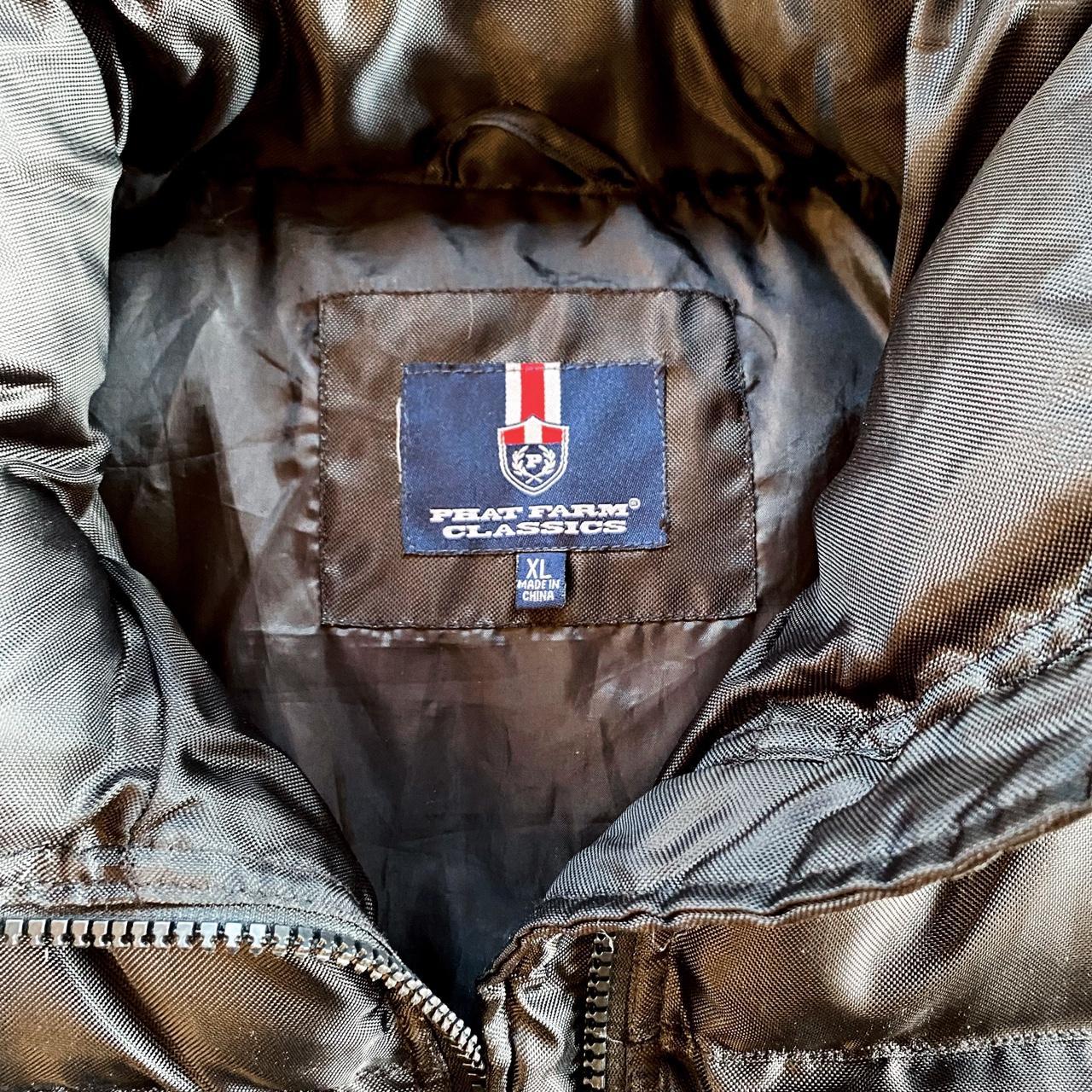 Phat Farm Classics Black Puffer/Down Jacket Full Zip... - Depop