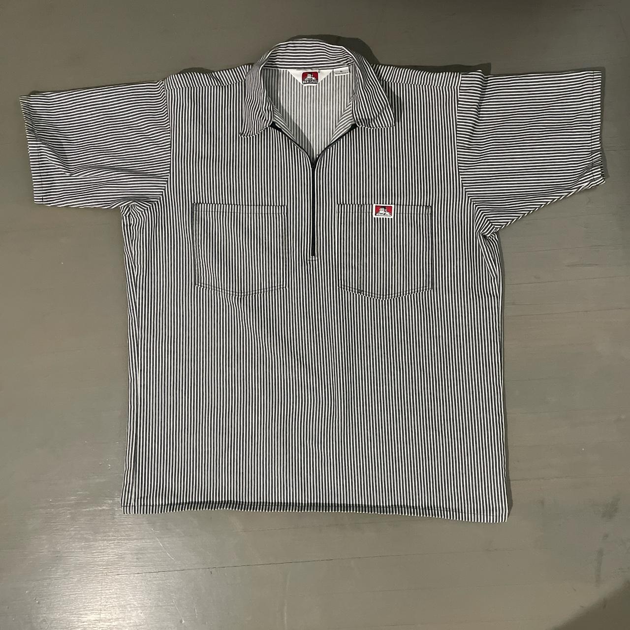 Brand New Vintage Ben Davis Work Shirt 1/4 zip... - Depop