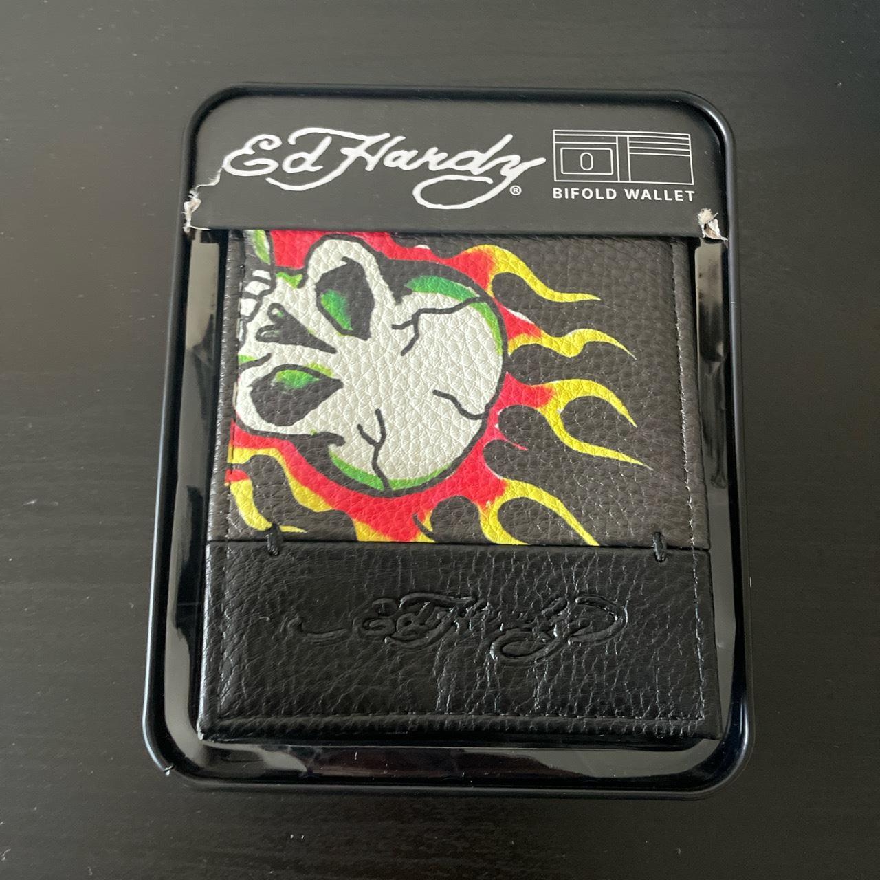 brand new ed hardy wallet , price is firm and comes... - Depop