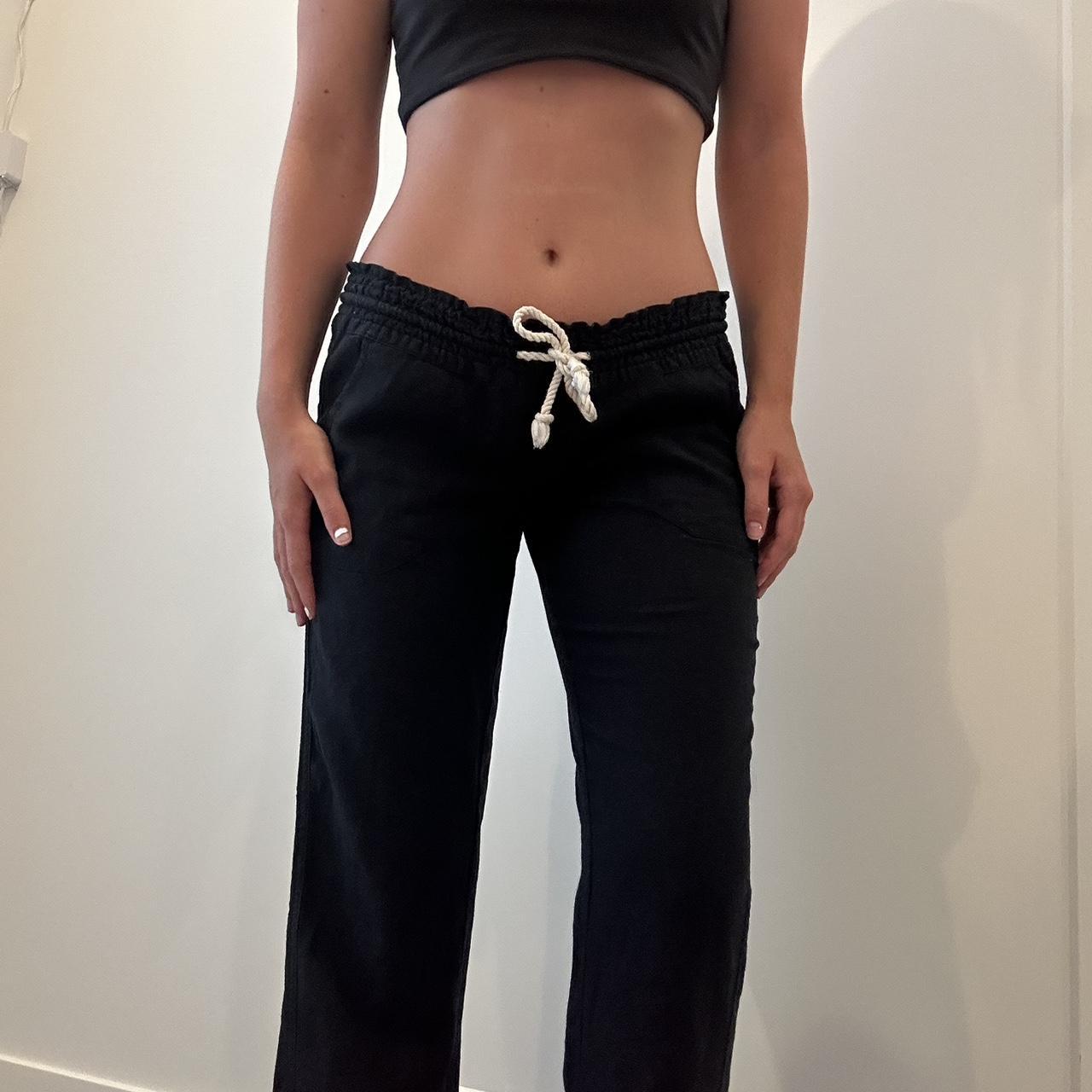 Roxy low rise linen pants! Size medium - Depop