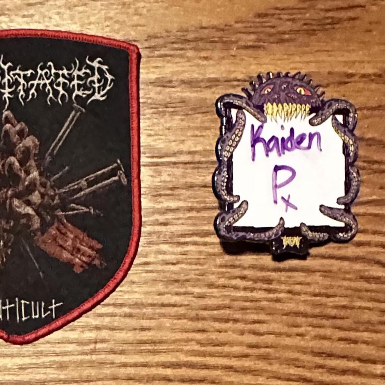 Decapitated Anti Cult Red Bordered Woven Patch Used... - Depop