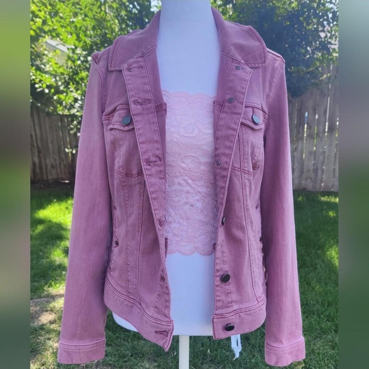 Liverpool Los Angeles Pink Denim Jean Jacket, size... - Depop