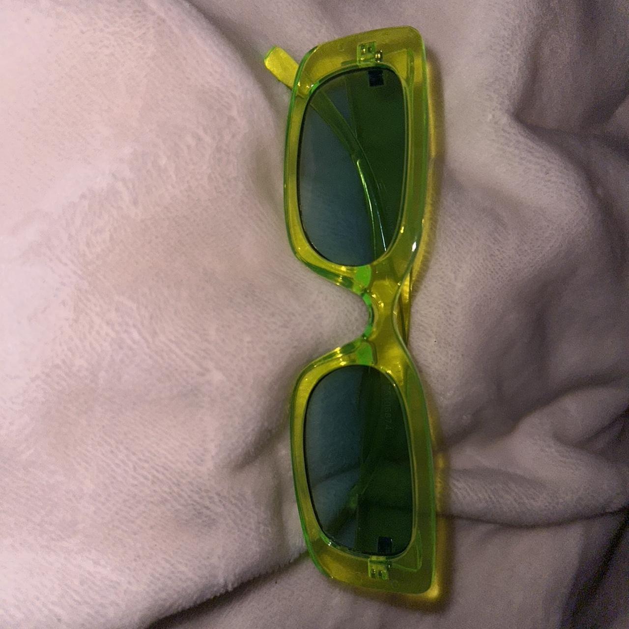 Neon Green Glasses Depop