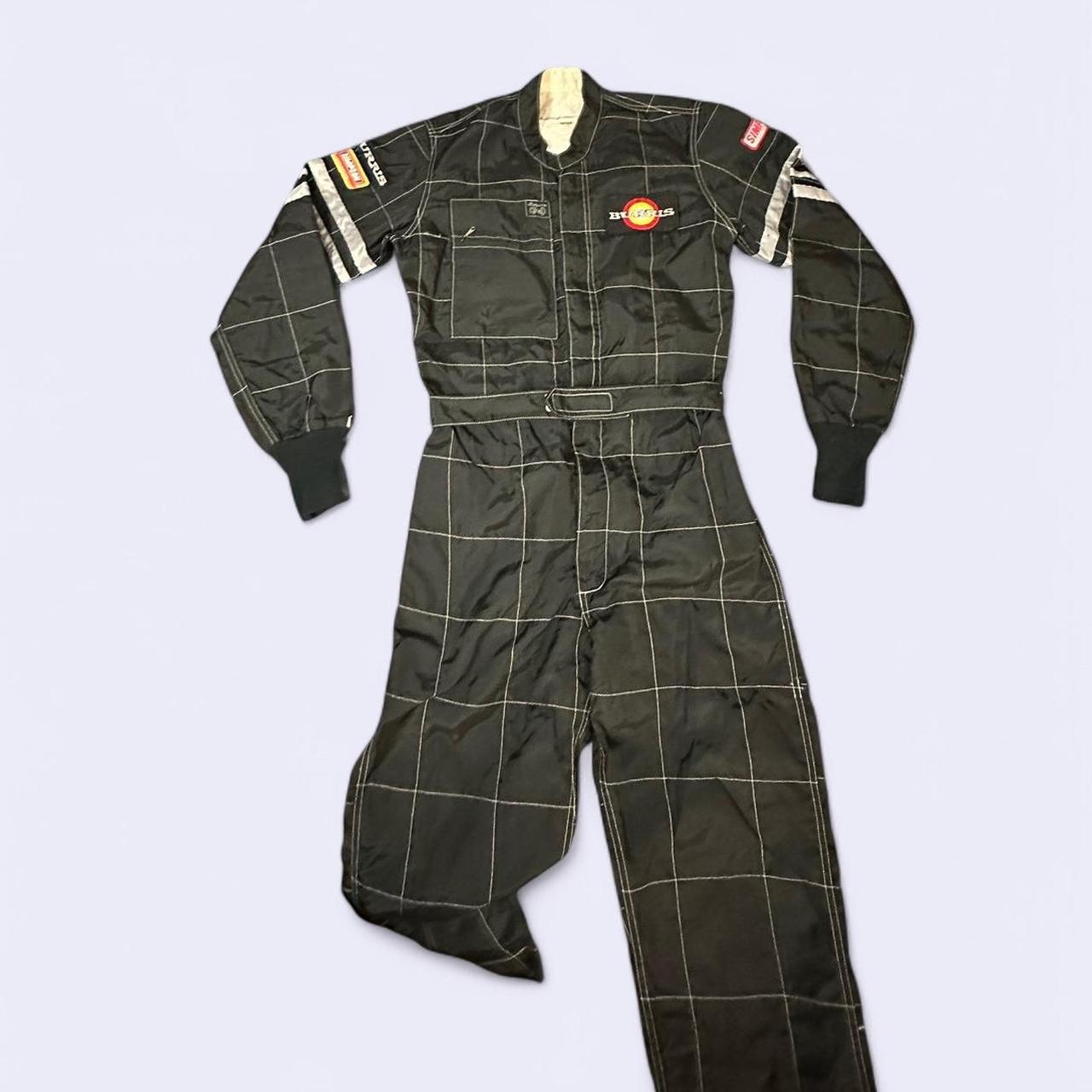 Black and white vintage racing suit Size small 30’’... | Depop