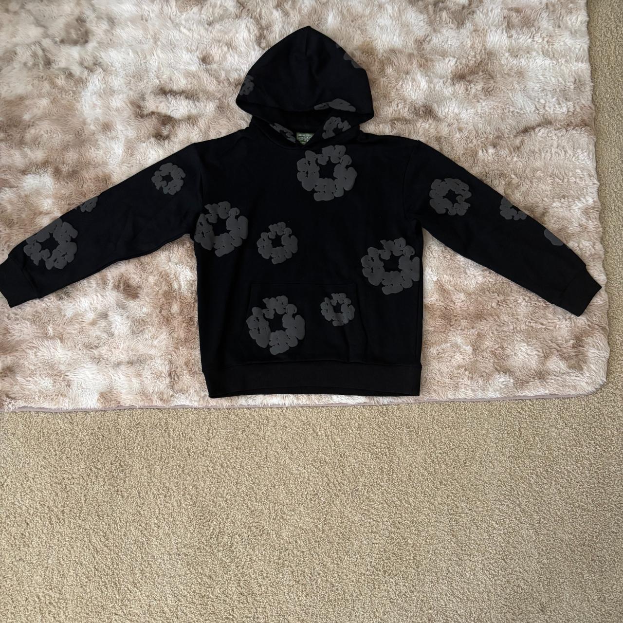 Denim Tears Hoodie Black on Black puff print New,... | Depop