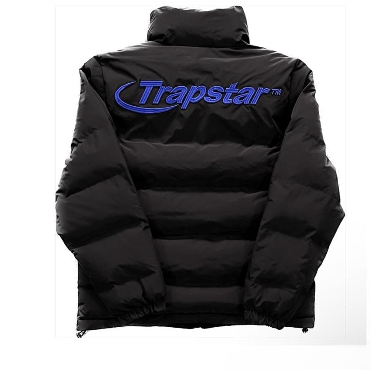 Trapstar Black/Blue Hyperdrive Jacket Sizes -... - Depop