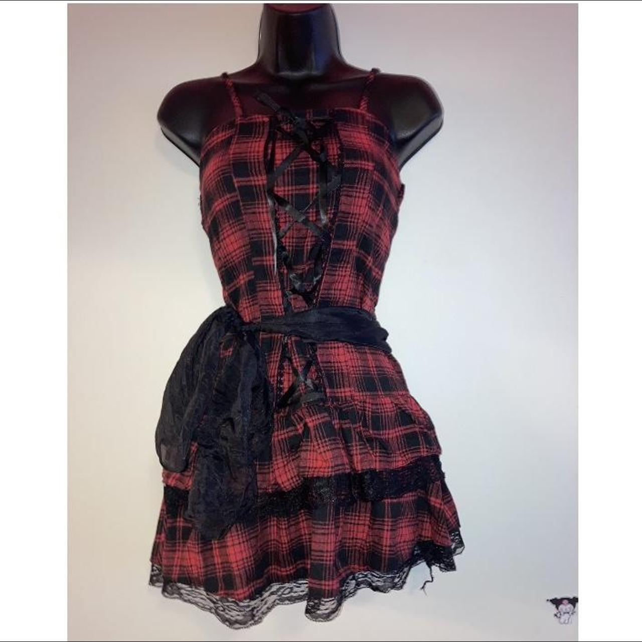 ️LOLITA GOTH PLAID DRESS🖤 🩸SIZE: M 🩸BRAND:... - Depop