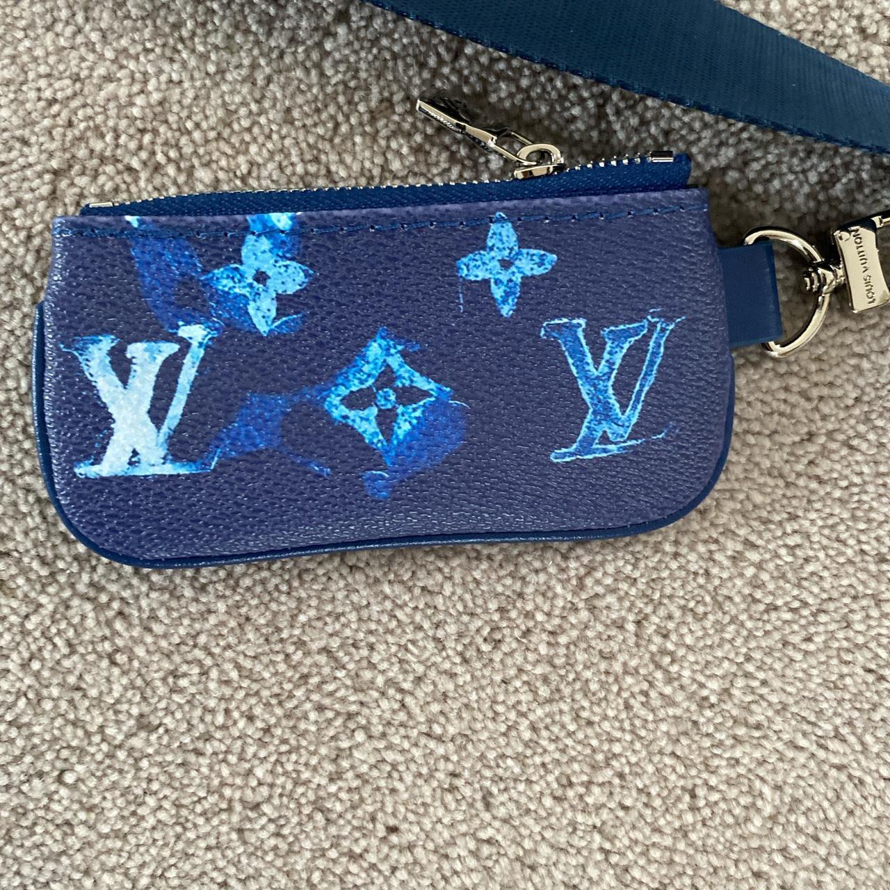 Blue graffiti Louis Vuitton men’s trio pouch £160 or... - Depop