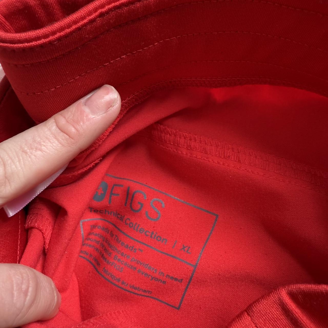 Pop red figs scrubs Rafaela top: XL Kade straight... | Depop