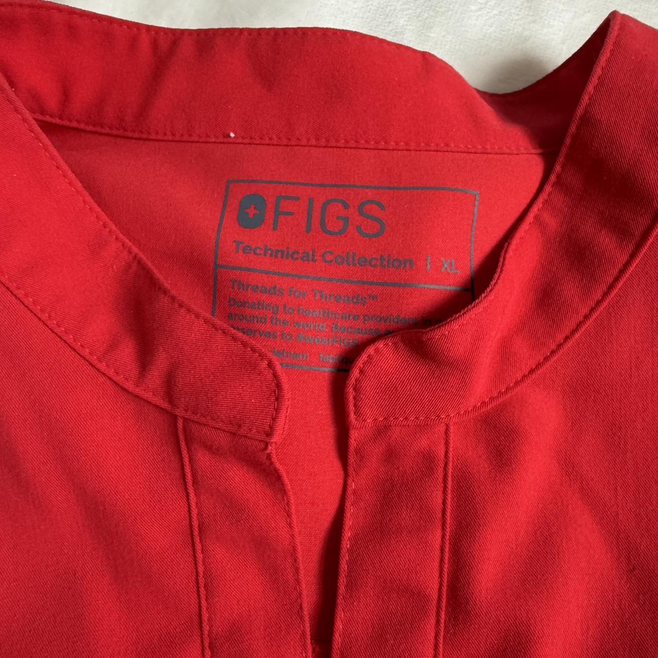 Pop red figs scrubs Rafaela top: XL Kade straight... | Depop