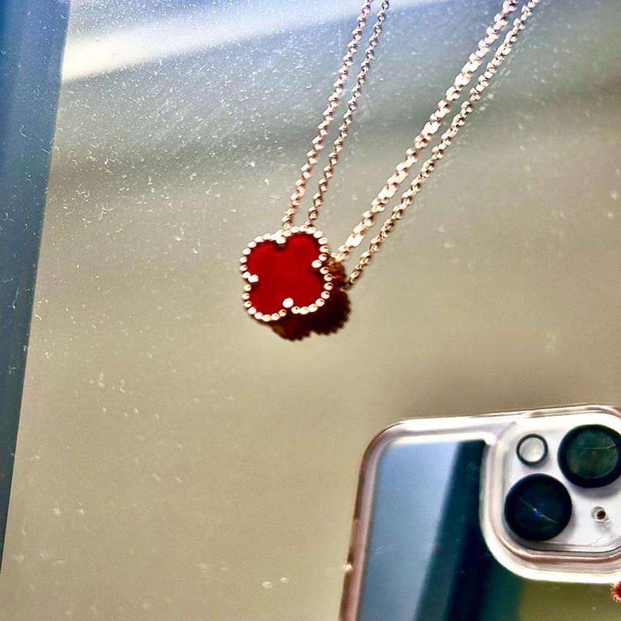 Red van cleef necklace esqe. Bought in 2016 and was... - Depop