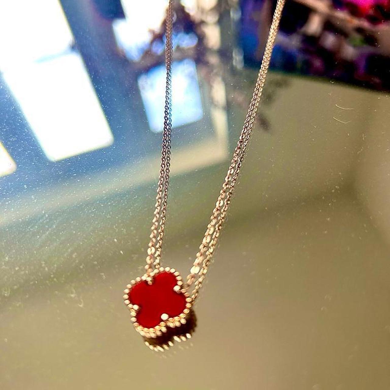 Red van cleef necklace esqe. Bought in 2016 and was... - Depop