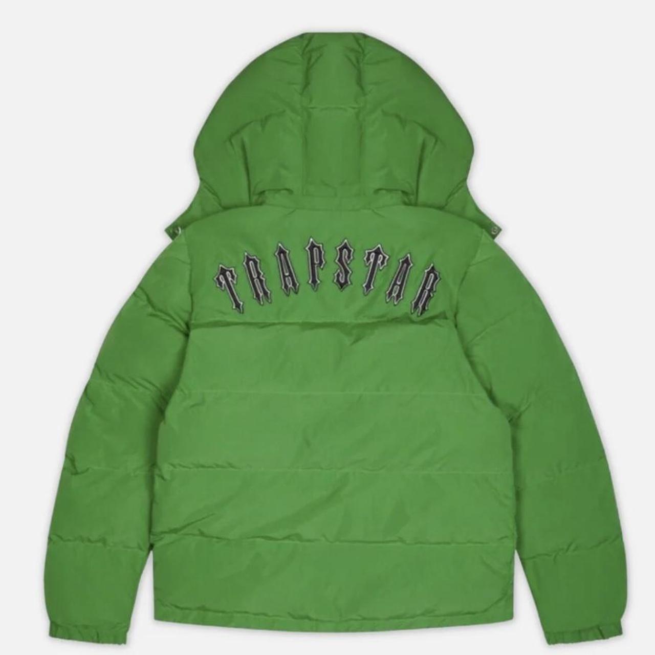 TRAPSTAR GREEN IRONGATE JACKET DETACHABLE HOOD 100%... - Depop