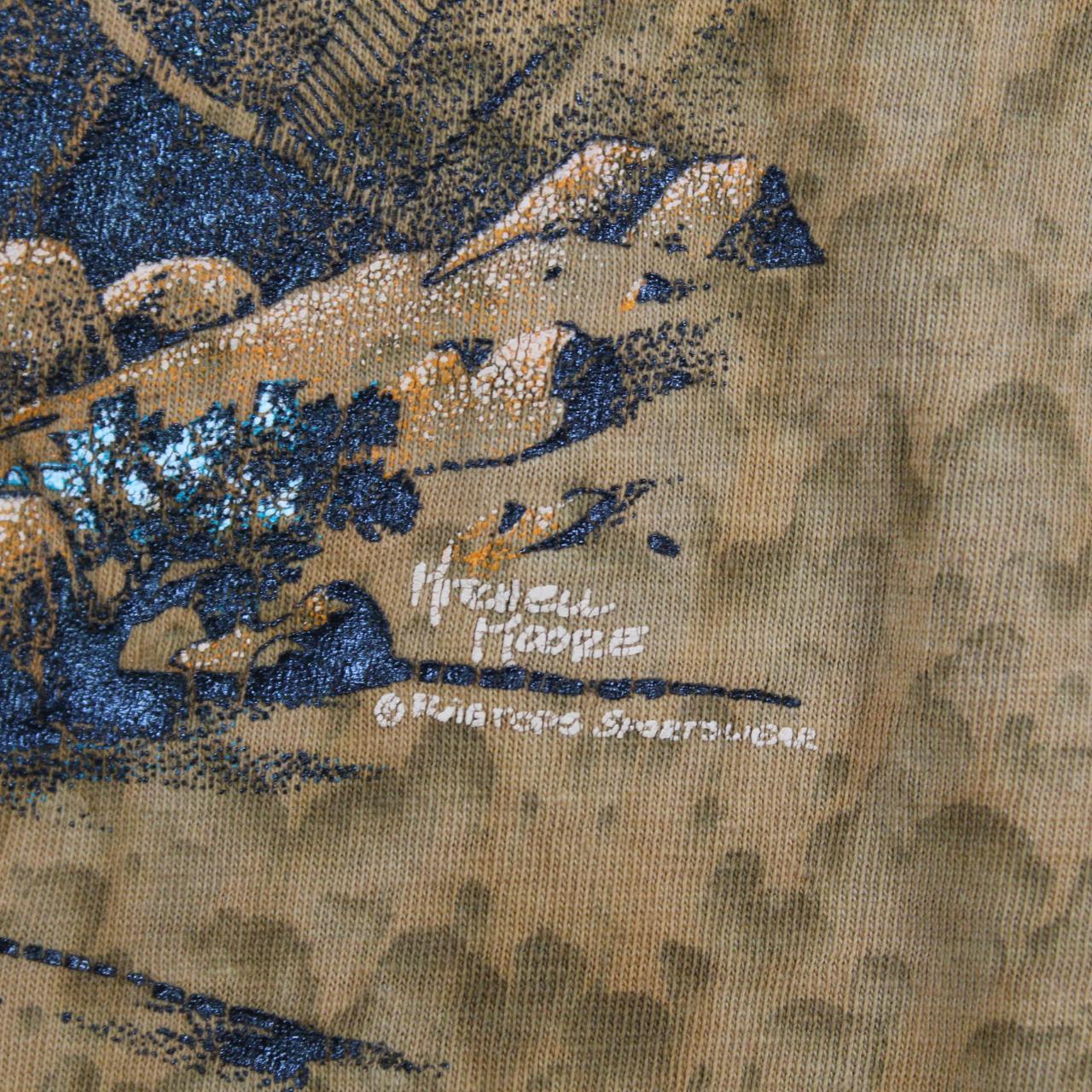 90's Mitchell Moore/ Native American Tie Dye Print T... - Depop