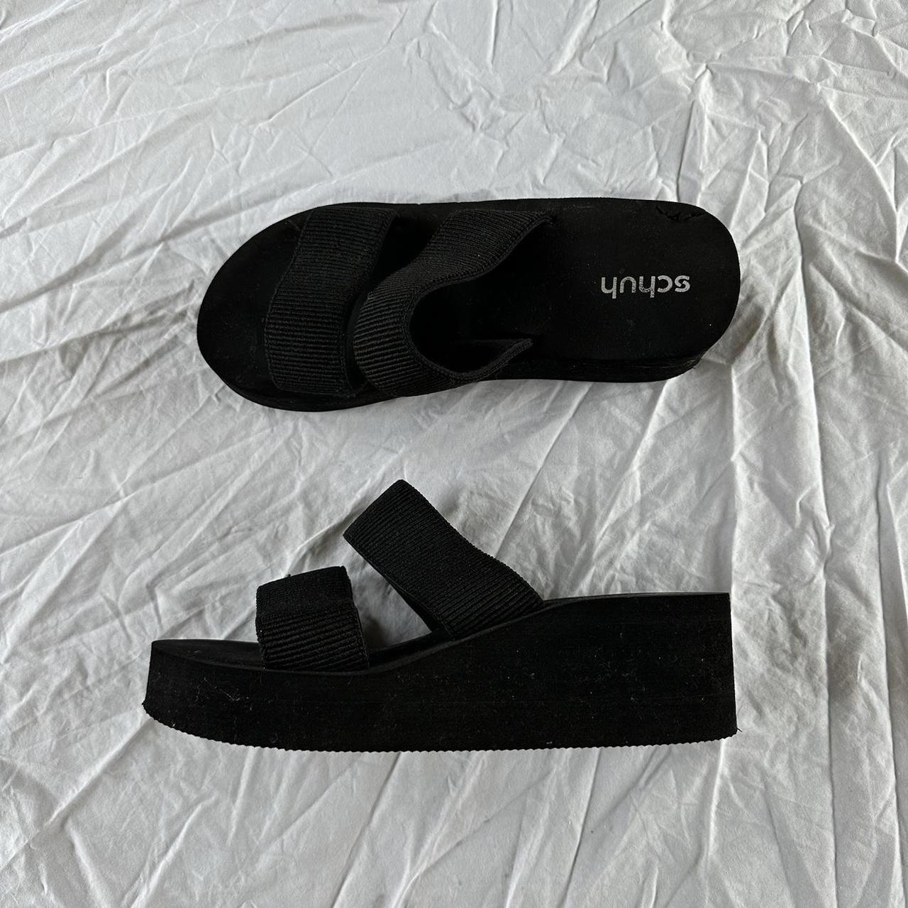 🌷black platform sandles🌷 - Depop