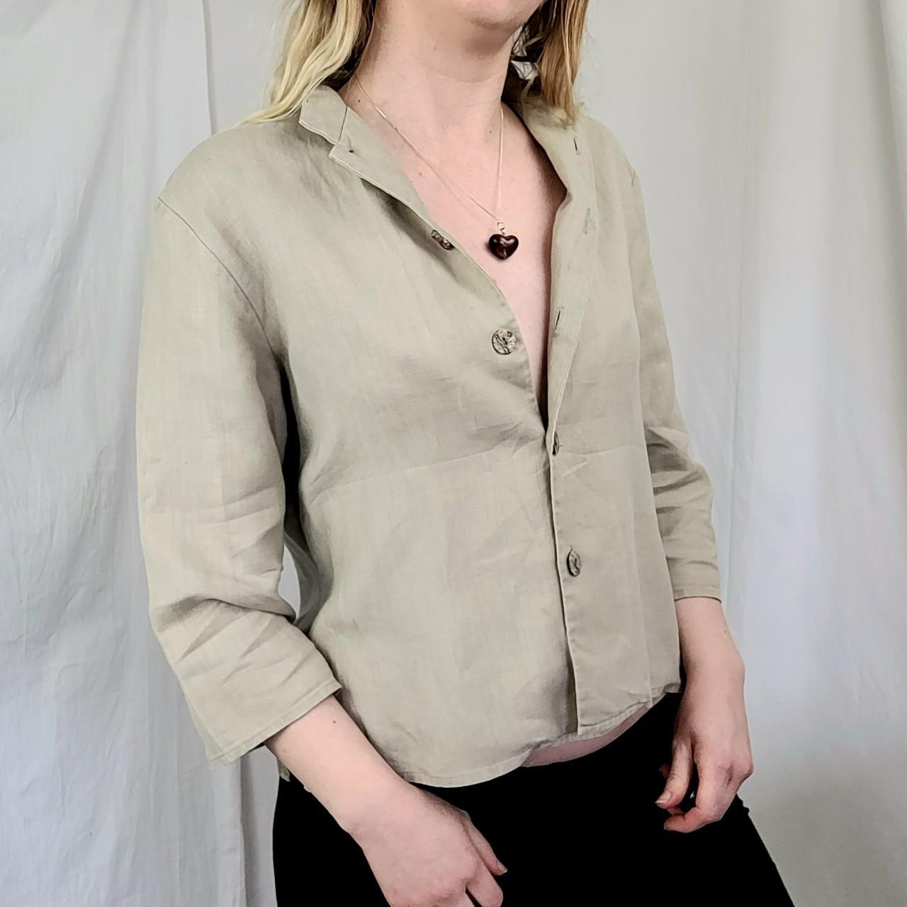 Vintage Patsy Seddon Phase Eight Beige 100% Linen... - Depop