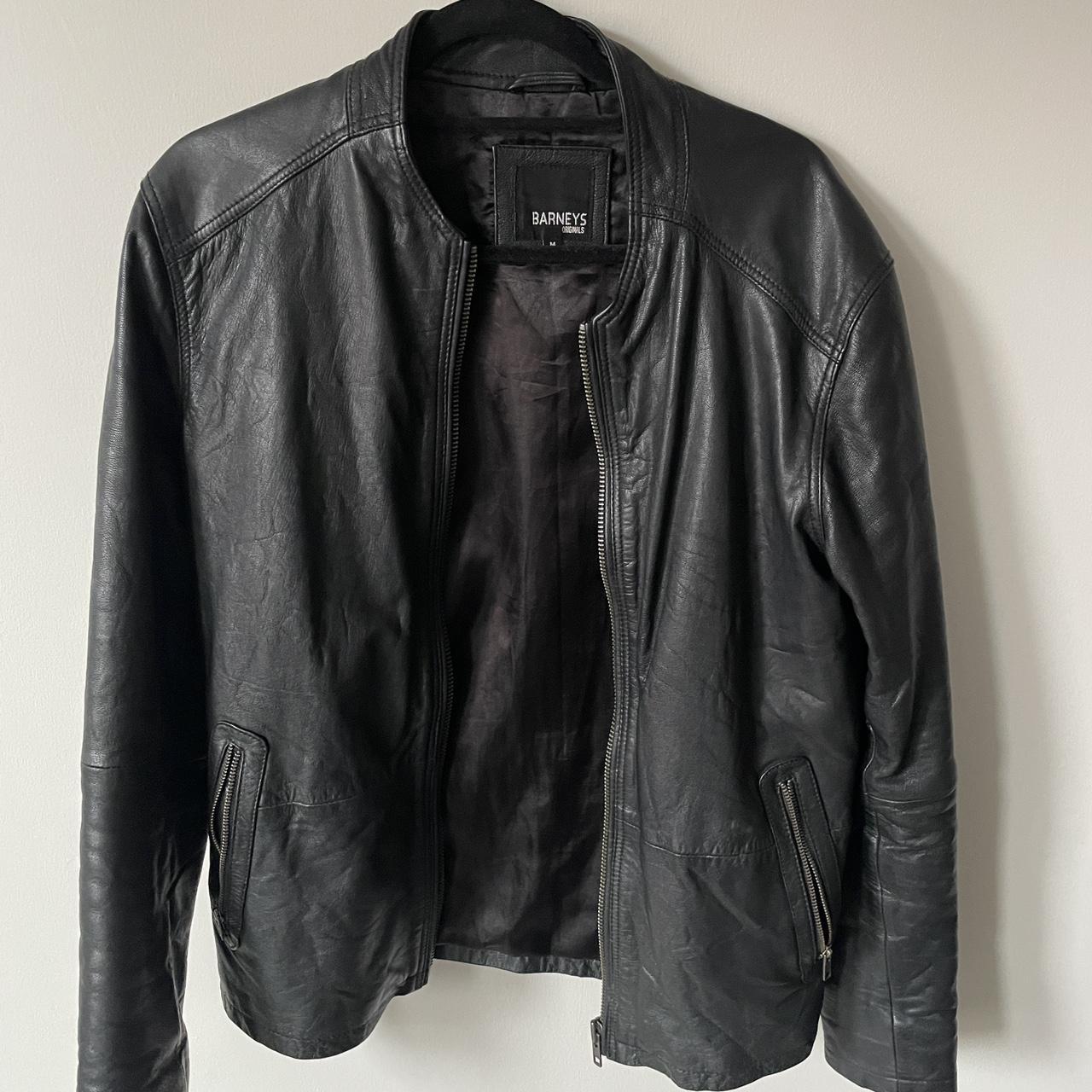 Barneys Originals Leather Jacket - Size... - Depop