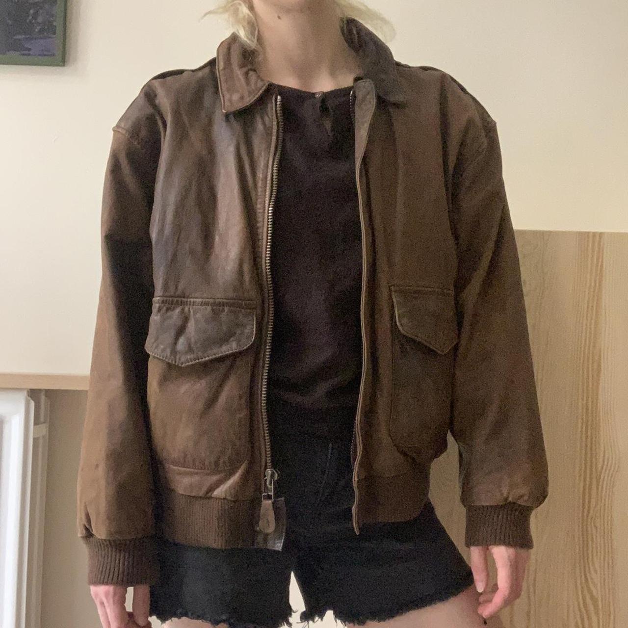 Incredible authentic vintage bomber jacket. Real... - Depop