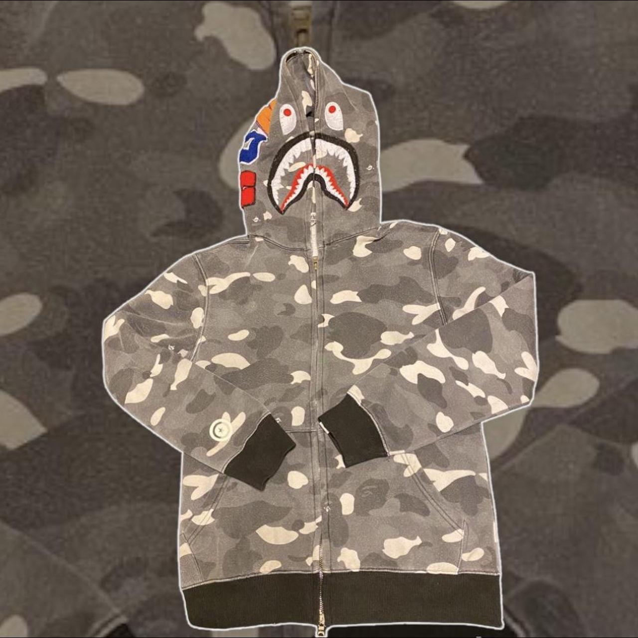 BAPE Women's Grey and Black Jacket | Depop