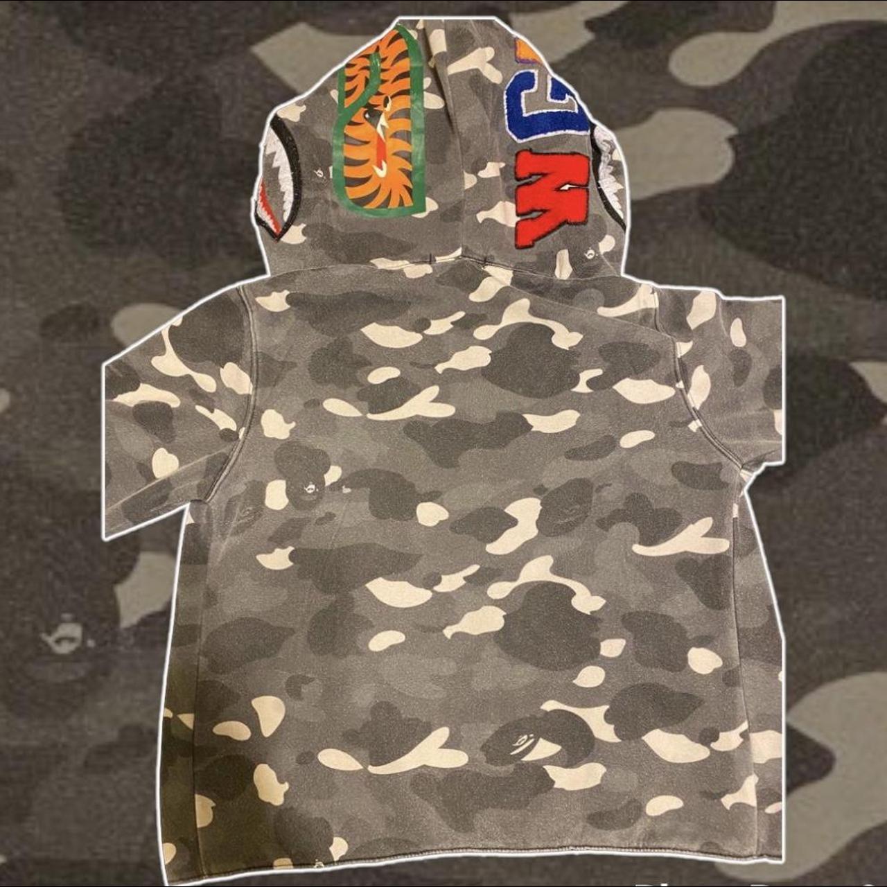 BAPE Women's Grey and Black Jacket | Depop