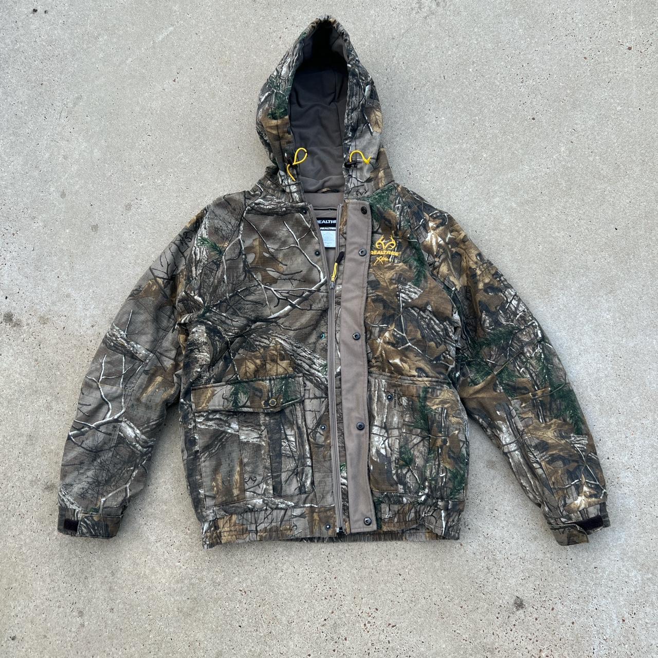 Realtree camo hunting jacket - brown and green... - Depop