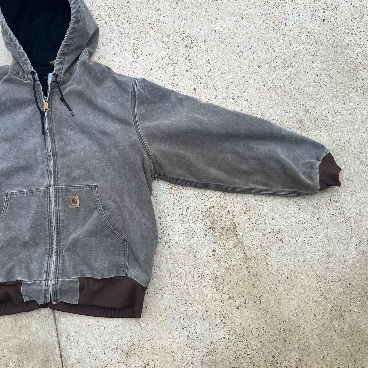 Crazy brown faded Carhartt j130 Size: fits like... - Depop