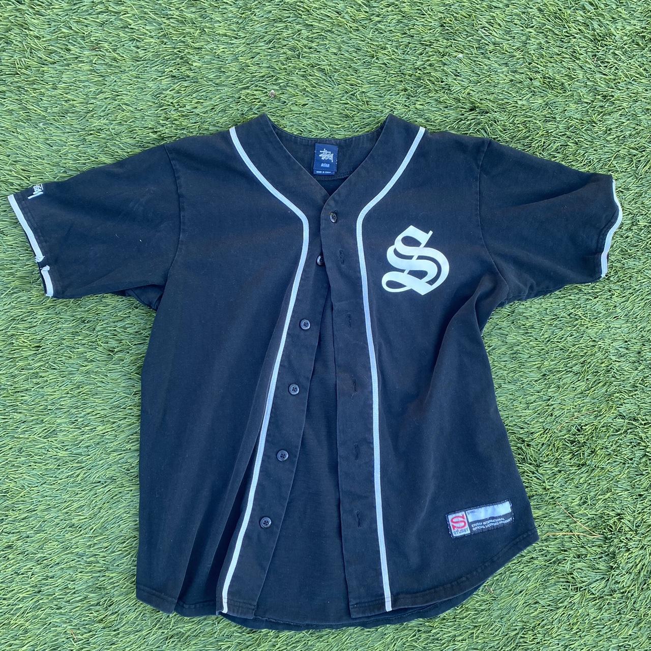 STUSSY BUTTON UP BASEBALL SHIRT i love this piece... - Depop